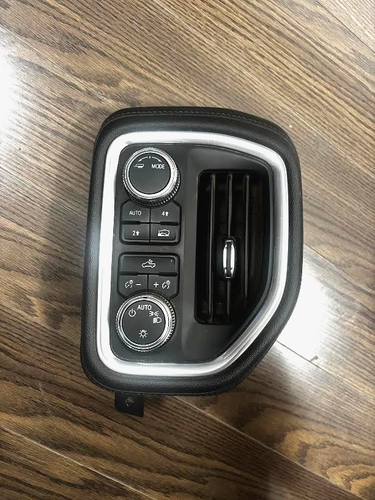 2019+ CHEVY SILVERADO 1500 CONTROL PANEL Switch BEZEL LEFT FRONT A/C ...