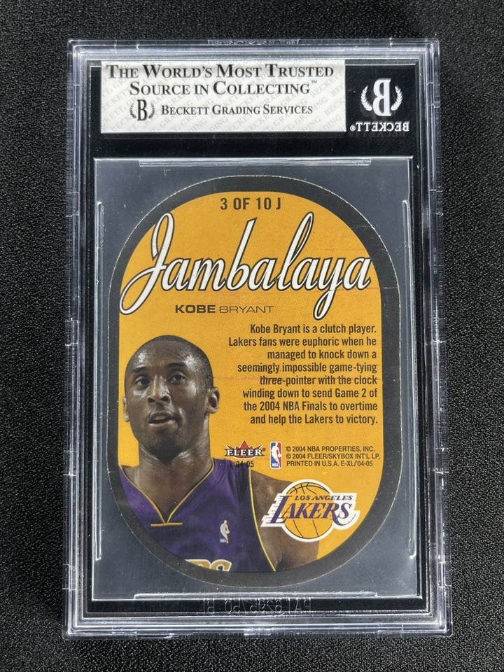 2004-05 Fleer E-XL Kobe Bryant #3 Die Cut Jambalaya Case Hit SSP BGS 8 ...