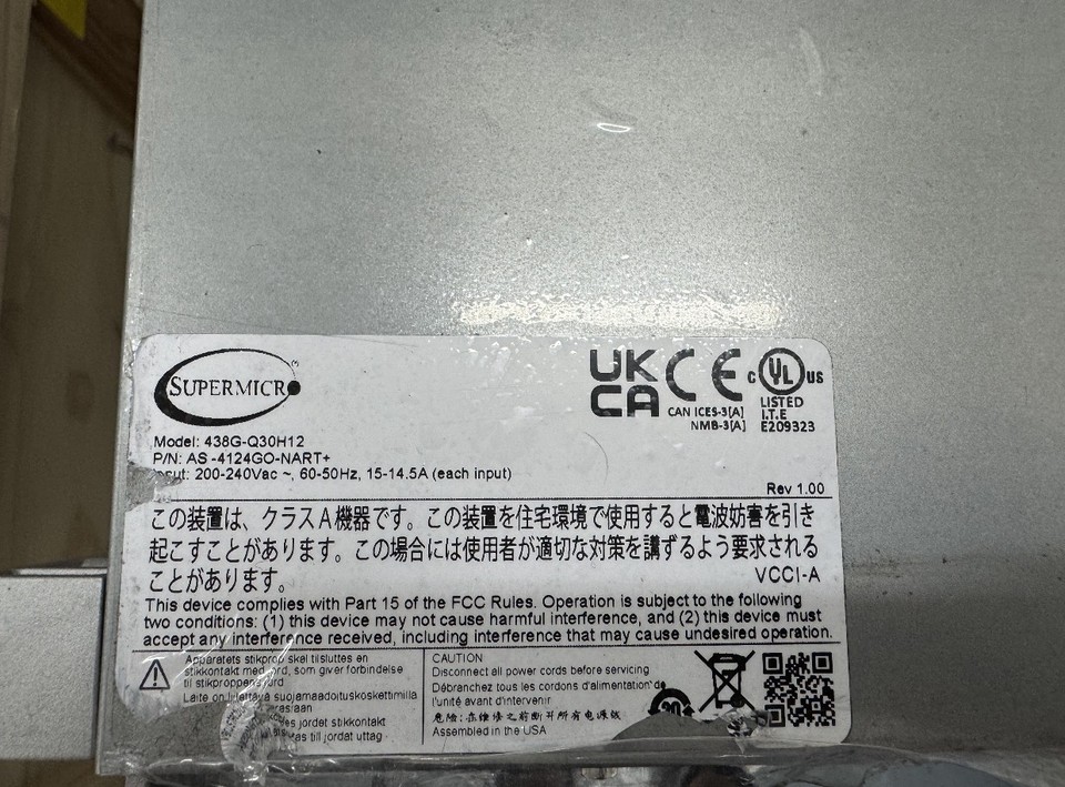 SuperMicro AS-4124GO-NART+ 4U 8GPU server + 2x AMD 7742 with A100 SXM4 ...
