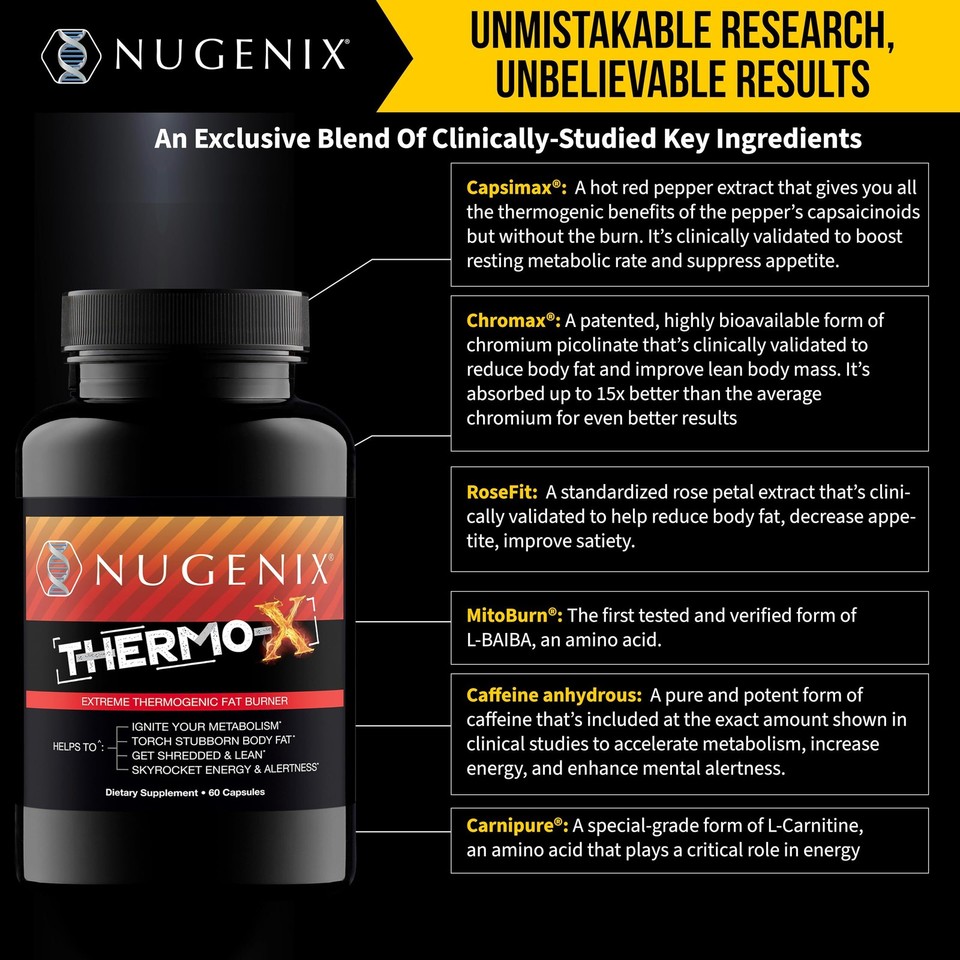 Nugenix Thermo-X Thermogenic Fat Burner for Men – Extreme Metabolic ...