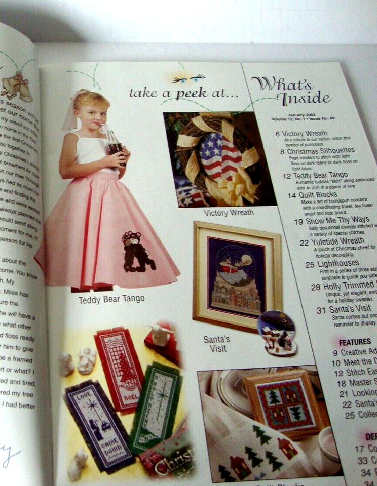 Crazy For Cross Stitch Magazine - Merry Holiday Designs - January 2002 ...