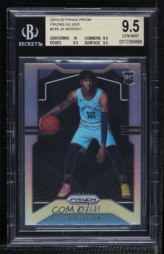 2019-20 Panini Prizm Silver Ja Morant #249 BGS 9.5 GEM MINT Rookie RC ...