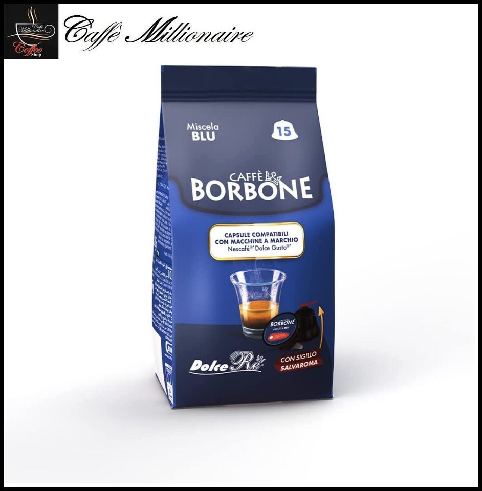 180 Capsules Caffè Borbone Dolce Gusto Blend Blue Compatible Machines ...