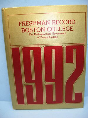 1992 Freshman Record, Boston College, Chestnut Hill, Massachusetts ...