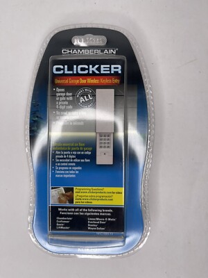 New Chamberlain Clicker KLIK2U Universal Garage Door Wireless Keyless ...
