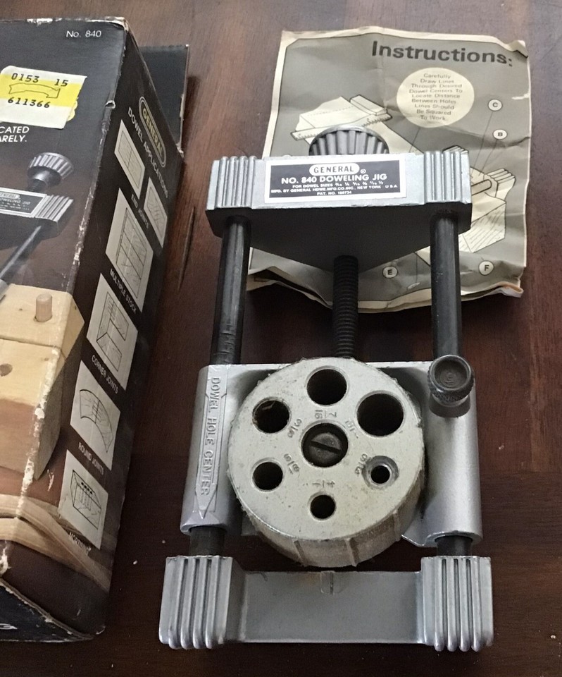 Vintage General Doweling Jig No 840 Revolving Turret In Box | eBay