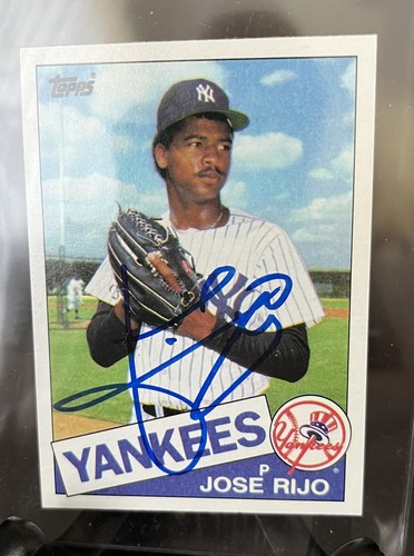 1985 Topps Jose Rijo RC AUTO #238 New York Yankees BEAUTY ROOKIE ...