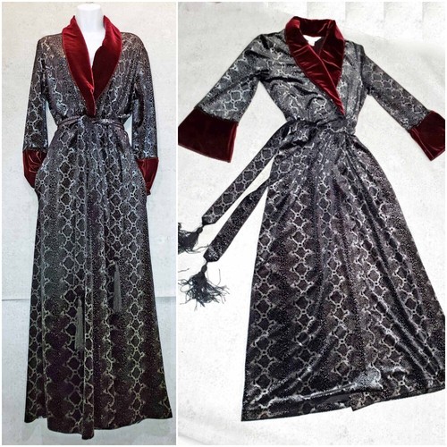 Diamond tea robe luxury velvet gown size Large | eBay