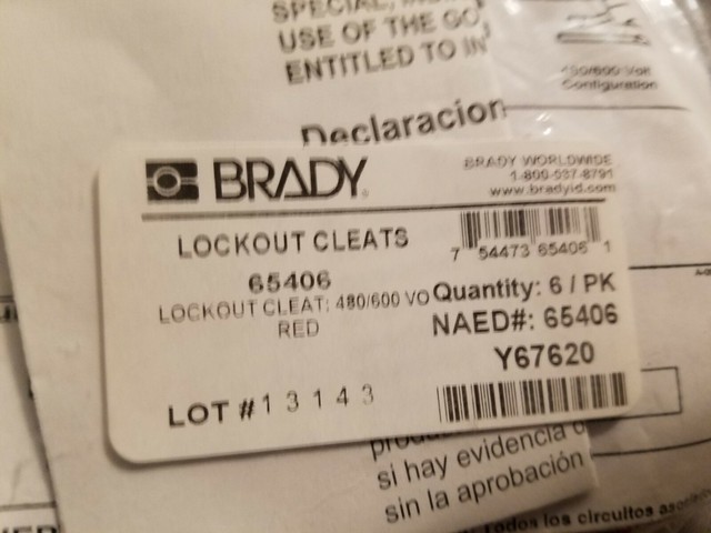 Brady 65406 Lockout Cleat Pk6 for sale online | eBay