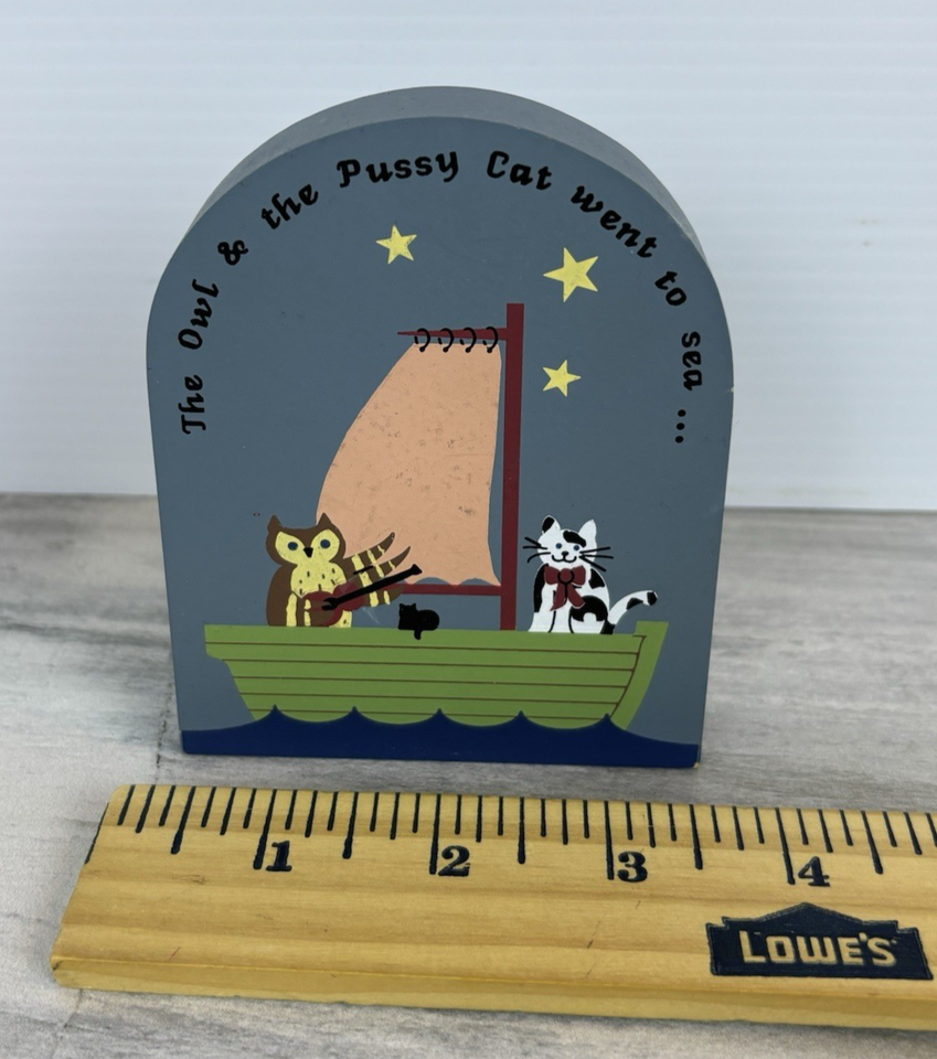 The Cat's Meow Shelf Sitter The Owl & The Pussy Cat Nursery Rhyme ...