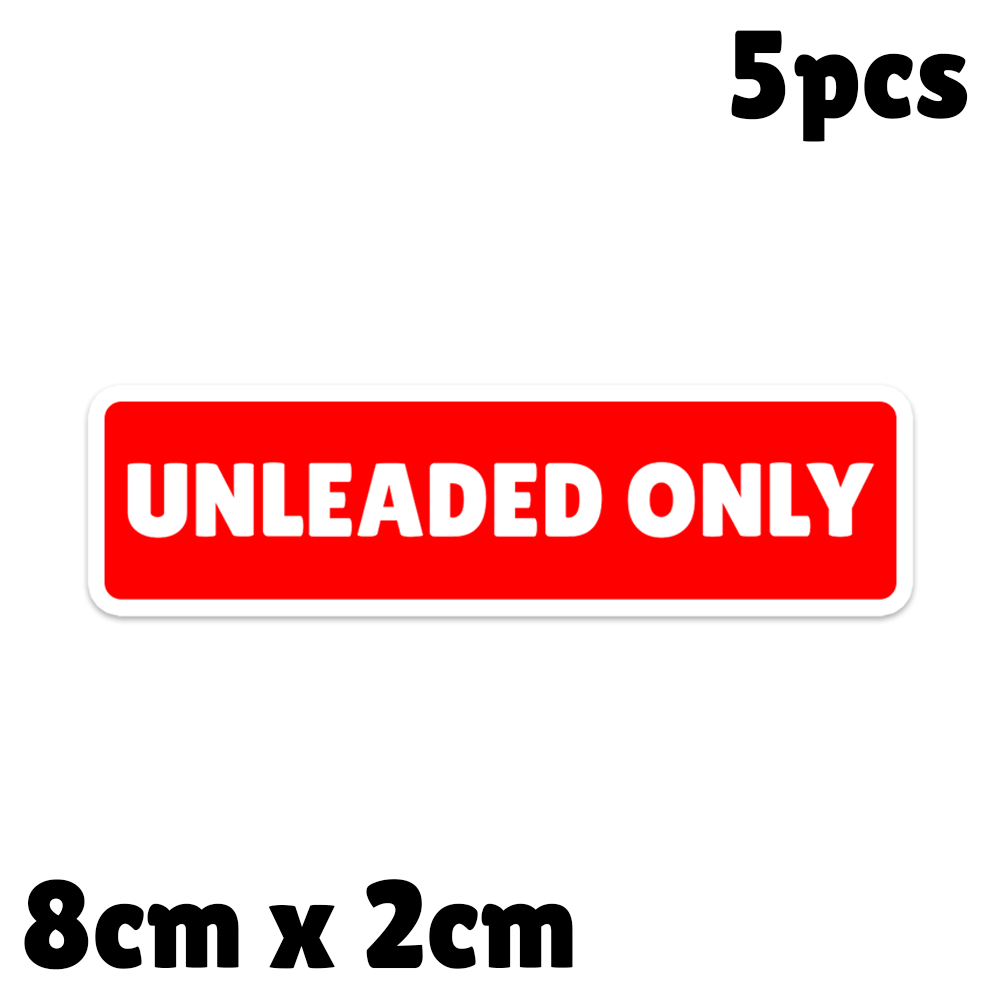 5 x Unleaded Only Petrol Fuel Warning Sign Label Sticker Decal | eBay ...