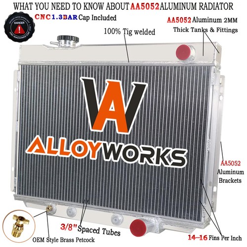 DPI2338 4 Row Aluminum Radiator For 1964-1966 Ford Galaxie Base Small ...