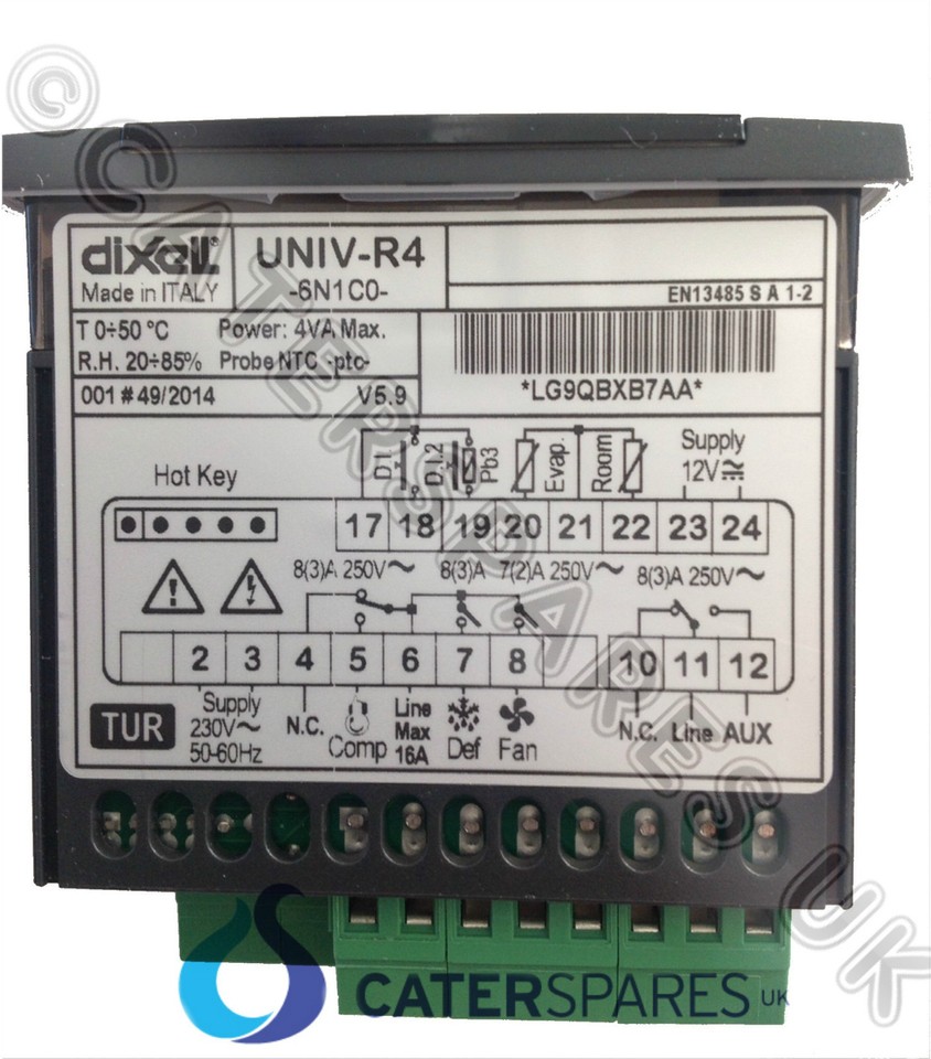 DIXELL UNIVERSAL TYPE R REFRIGERATION OR HEATING DIGITAL THERMOSTAT ...