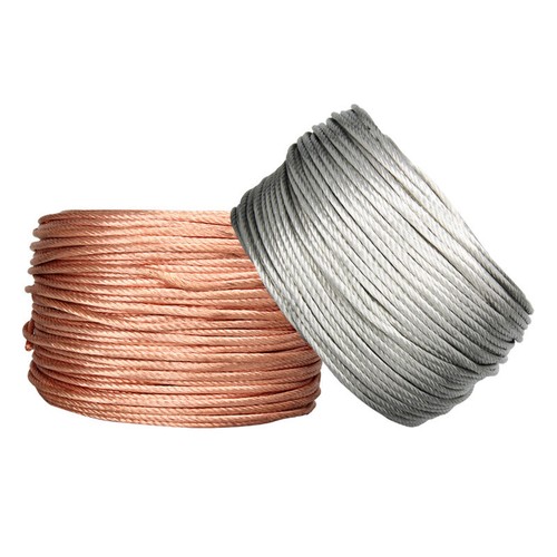 Round Pure Copper Braid Cable Bare Copper Braid Wire Ground Lead 2.5mm² ...