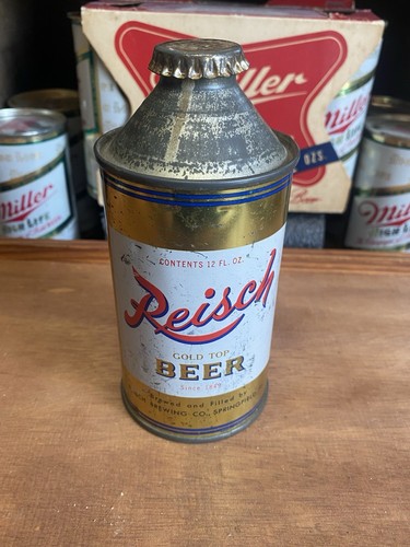 Reisch cone top beer can Reisch Brewing Co Springfield IL Old Vintage ...