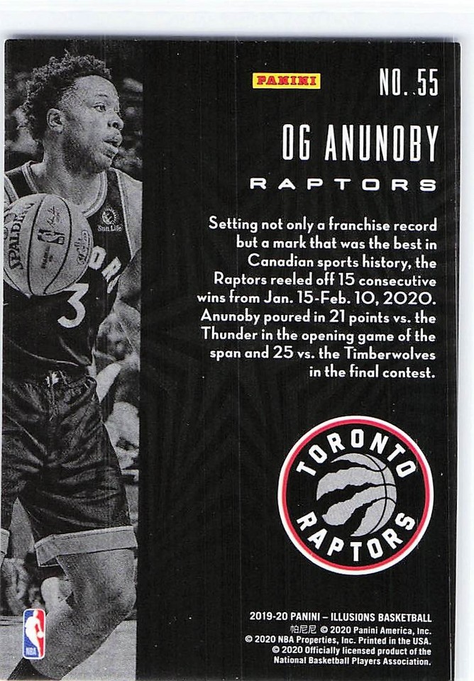 2019-20 Panini Illusions #55 OG Anunoby Toronto Raptors | eBay