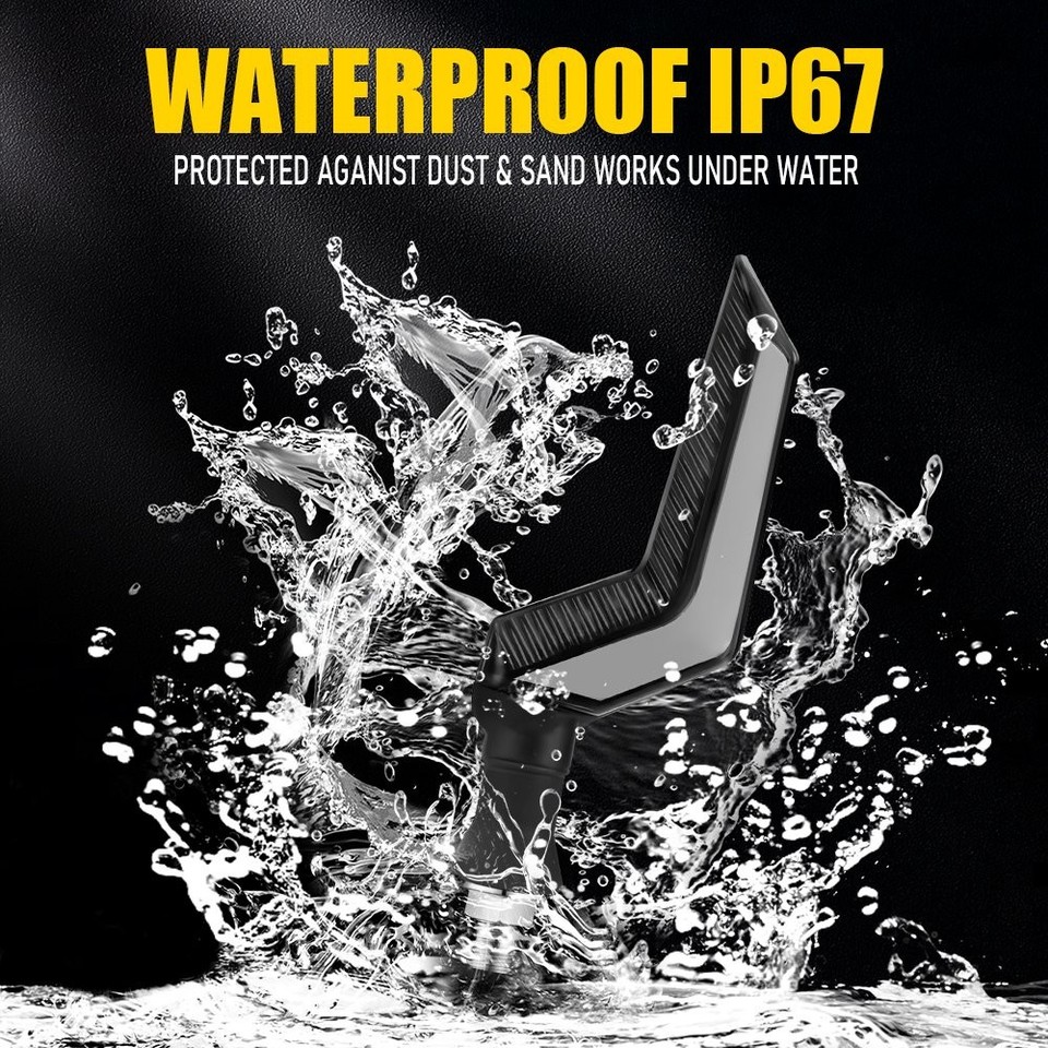 Black Motorcycle LED Turn Signals Running Light Amber+Blue Blinker ...