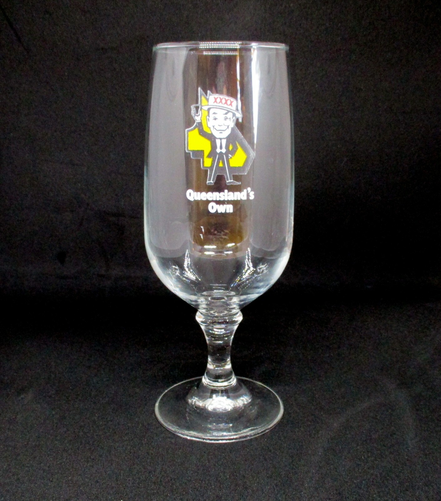Vintage XXXX Queensland's Own Stemmed Beer Glass *Mr Fourex Collectable ...