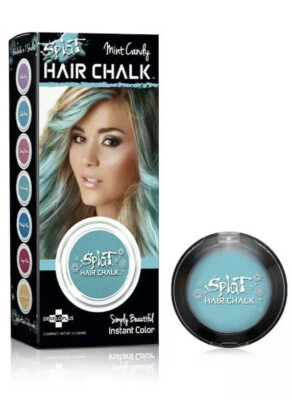 Splat Hair Chalk, Mint Candy Color Highlights For The Day Light Blue ...