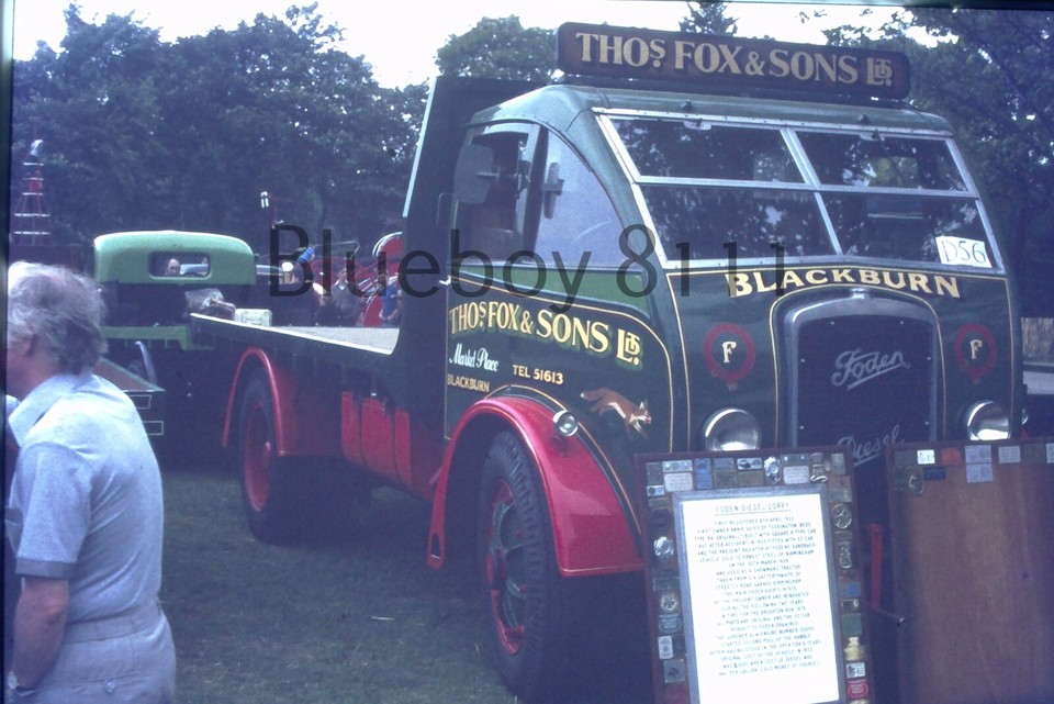 35mm Slide Foden Diesel Flatbed Huddersfield Classic Car Show 1980's ...