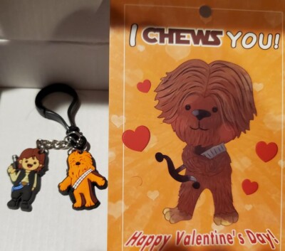Star Wars Figural Key Chain Backpack Clip Chewbacca Han Solo Valentine ...