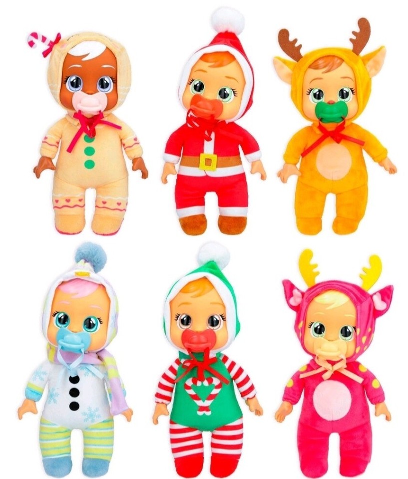 Cry Babies Tiny Cuddles CHRISTMAS GINGER 9 inch Baby Doll ( Cries real ...
