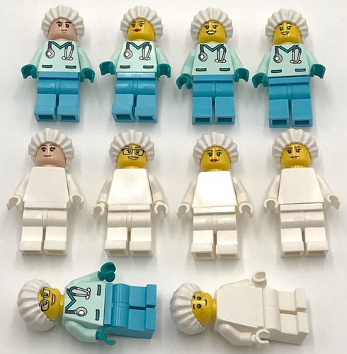 Lego New Hospital Staff Minifigures Surgeons Nurse Doctors Medical ...
