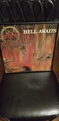 Slayer Hell Awaits Album Signed by The Entire Band Tom,Kerry,Jeff,Dave ...
