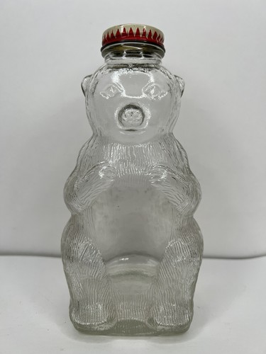 Vintage 1950s BEAR COIN BANK, SNOW CREST GLASS Bottle w/ Lid, Salem ...