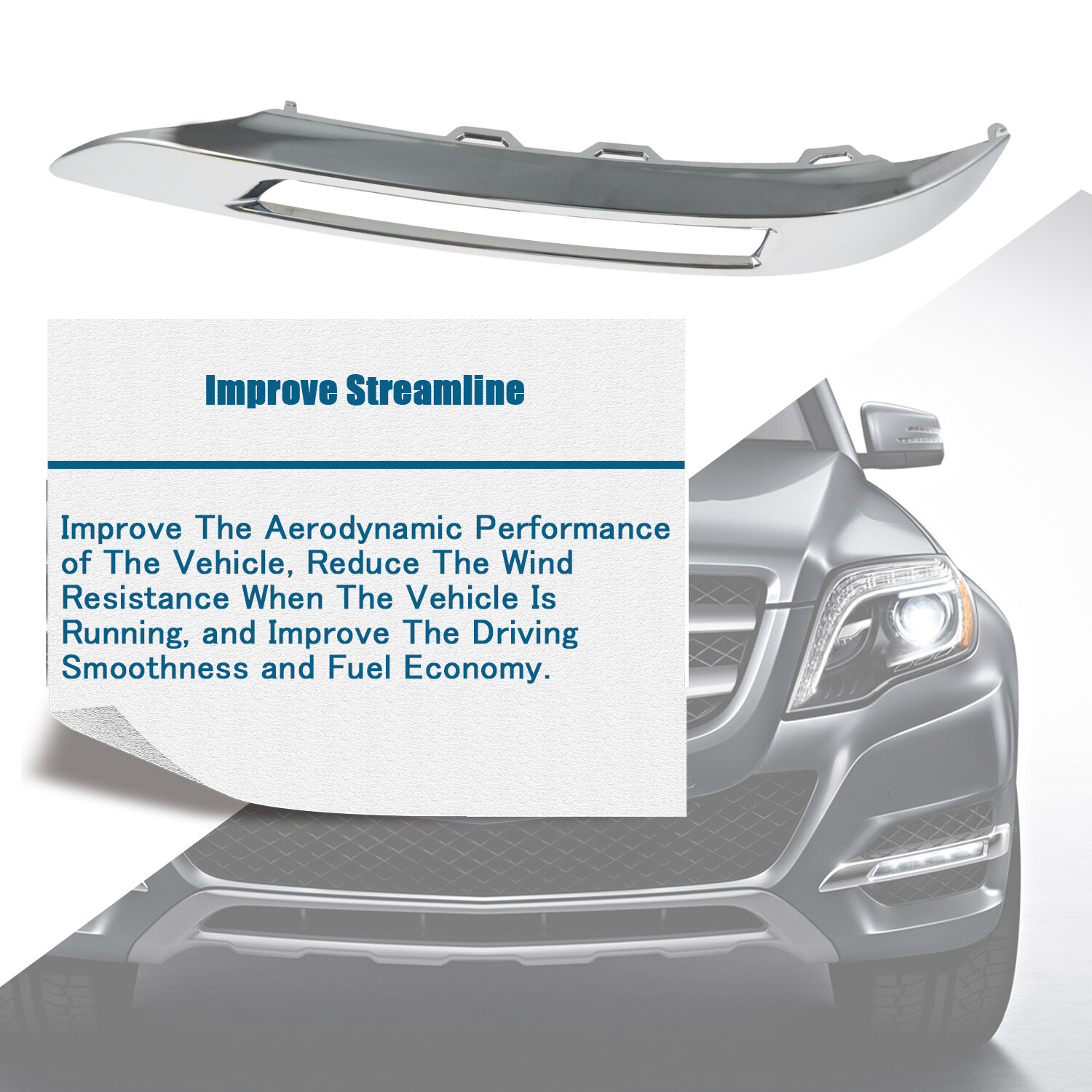 Fog Light Bezel Trim Front Driver Left Side for 2013-2015 Mercedes ...
