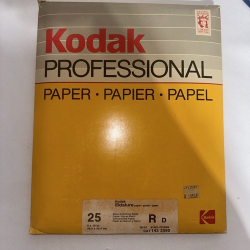 Kodak Professional Paper 25 8x10 In 20.3x25.43 Black&white Paper CAT ...