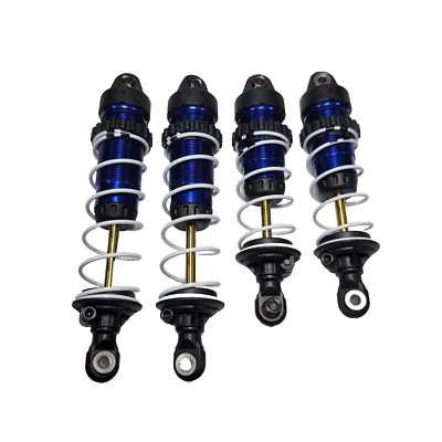 Fits Traxxas Rustler Ultimate GTR Shocks Blue Aluminum Front Rear Slash ...