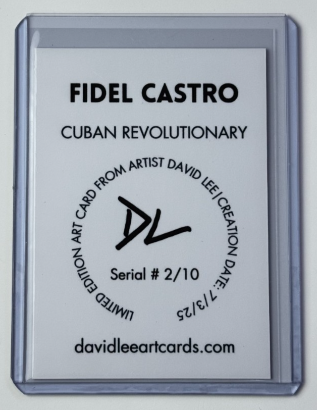 Fidel Castro Limited Artist Signed “Cuban Revolutionary” Trading Card 2 ...