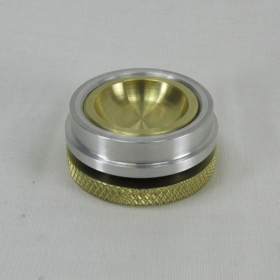 Billet Proof Designs Brass Gas Cap w/ Aluminum Stepped Flanged Top Hat ...