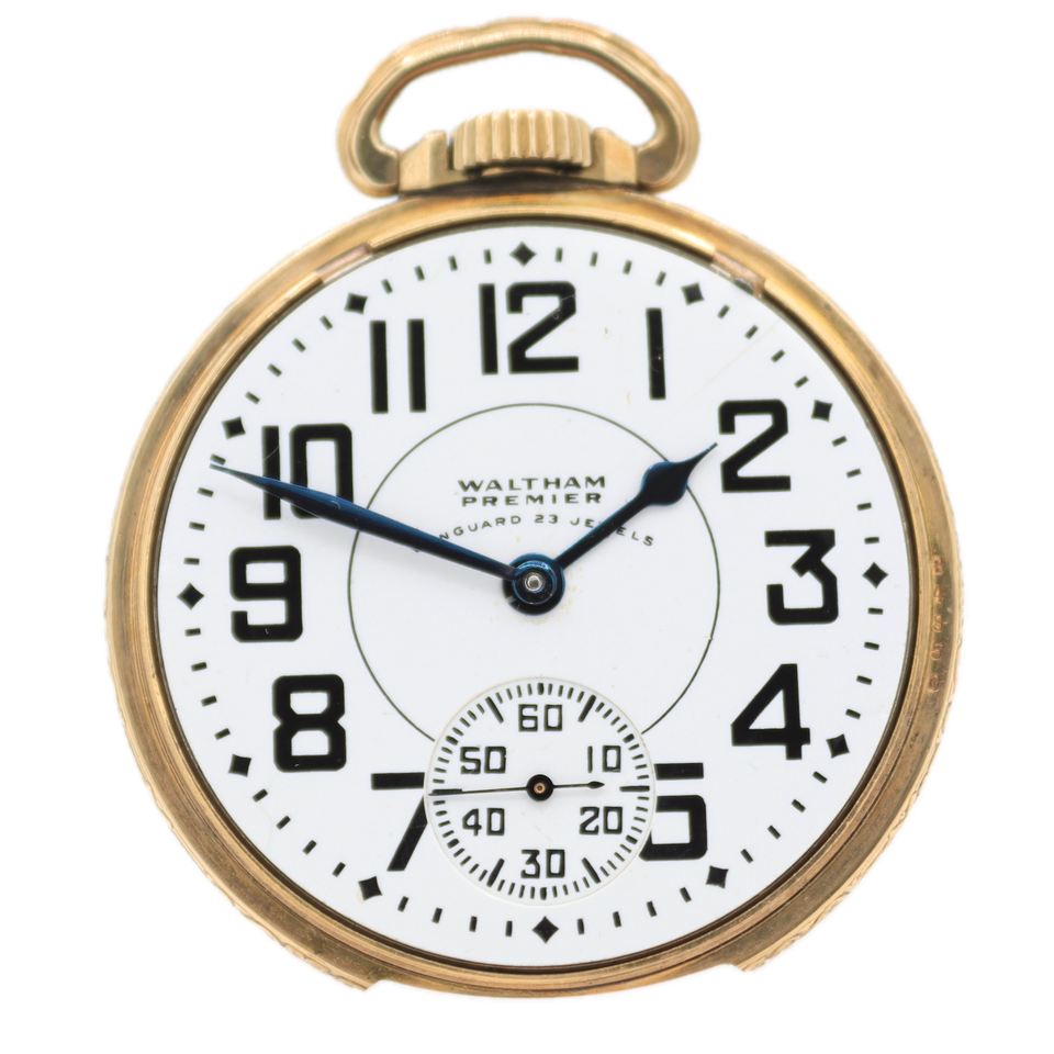 Antique 16s Waltham Checkerboard 23J Railroad Pocket Watch Vanguard 10k ...