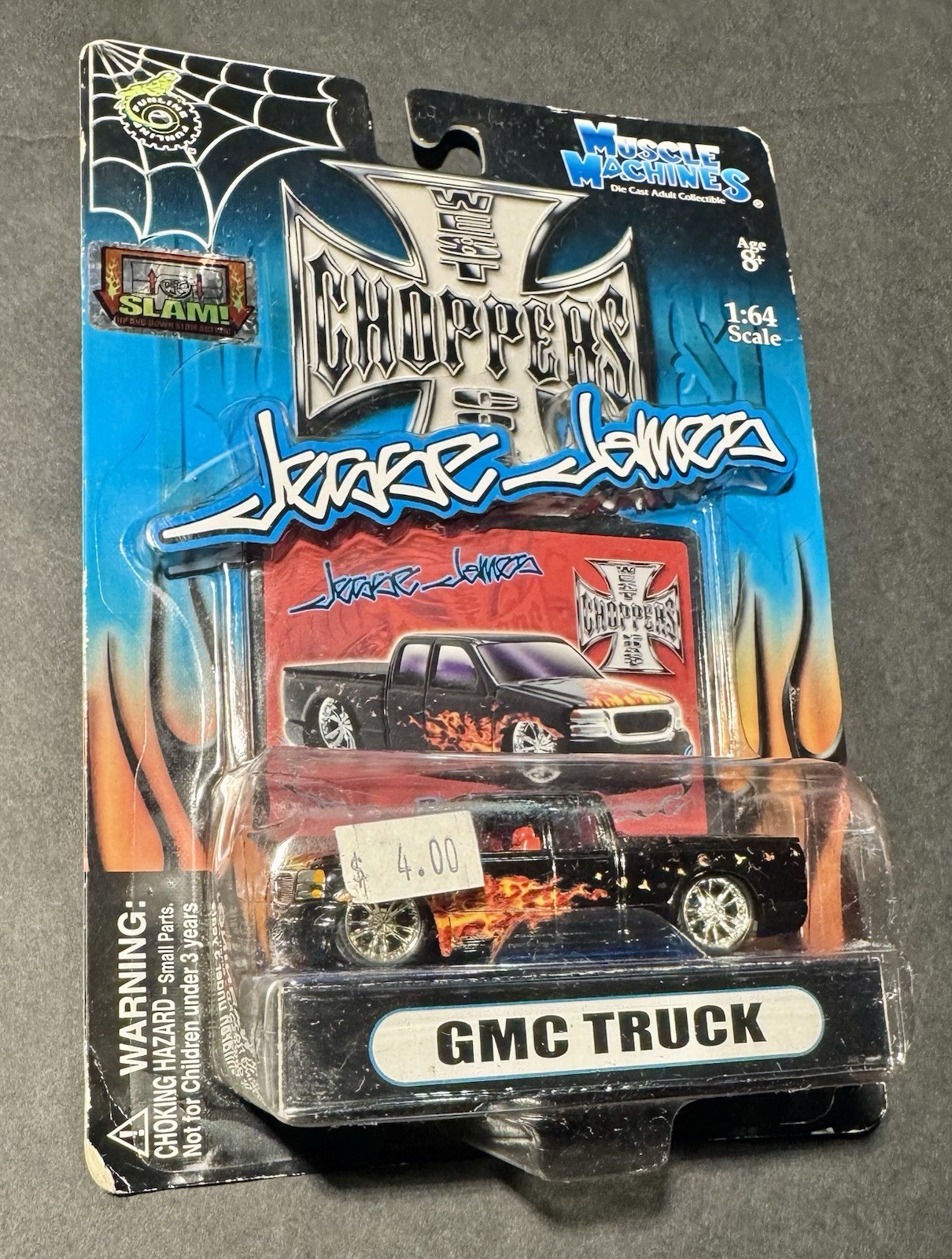 GMC Truck Black, Muscle Machines Jesse James West Coast Choppers, 1:64 ...