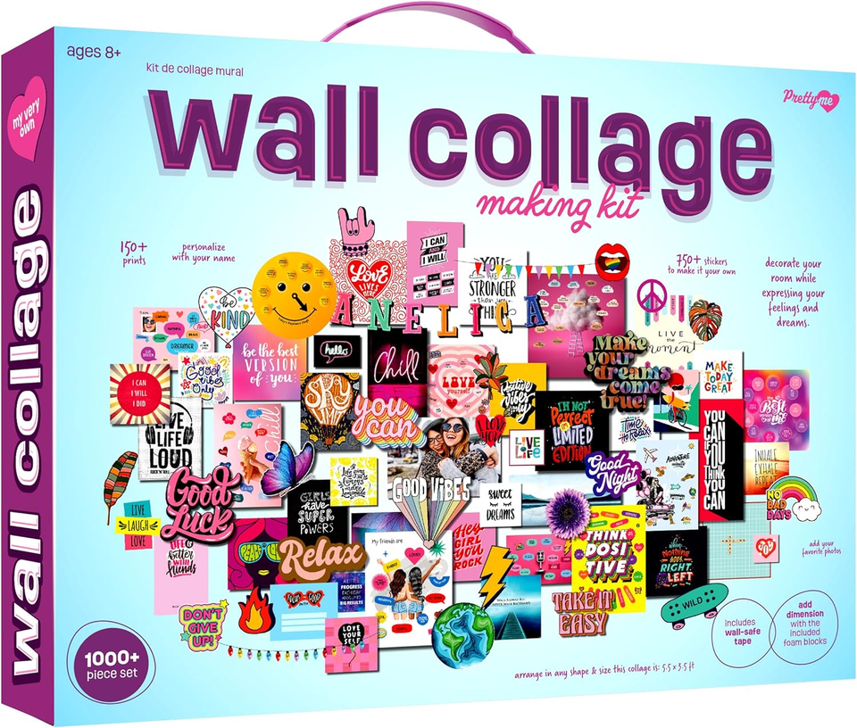 Wall Collage Kit for Teen & Tween Girls - Arts Craft Gift Bedroom Decor ...