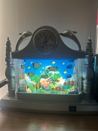 Vintage Fish Aquarium Wall Plug Revolving Motion Lamp with Night Light ...