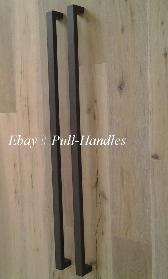 Long Pulls Handles Entry Door Square Matte Black Entrance Back To Back ...