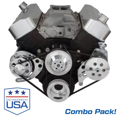 Big Block Chevy Alternator & Power Steering Brackets Combo Pack 396 427 ...