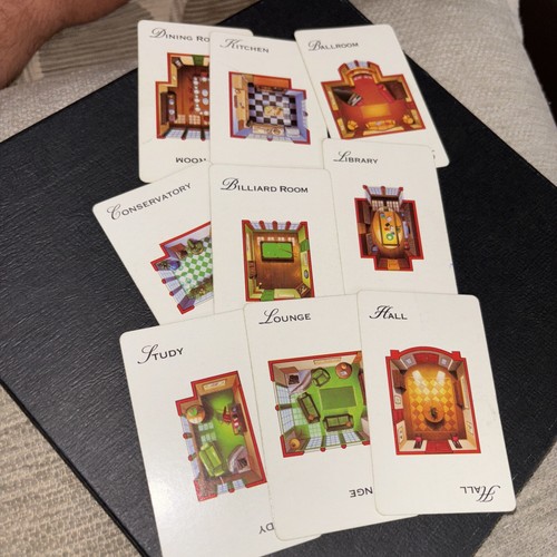 Cluedo Parker brothers Detective Game Parts 1999 Location Cards ...