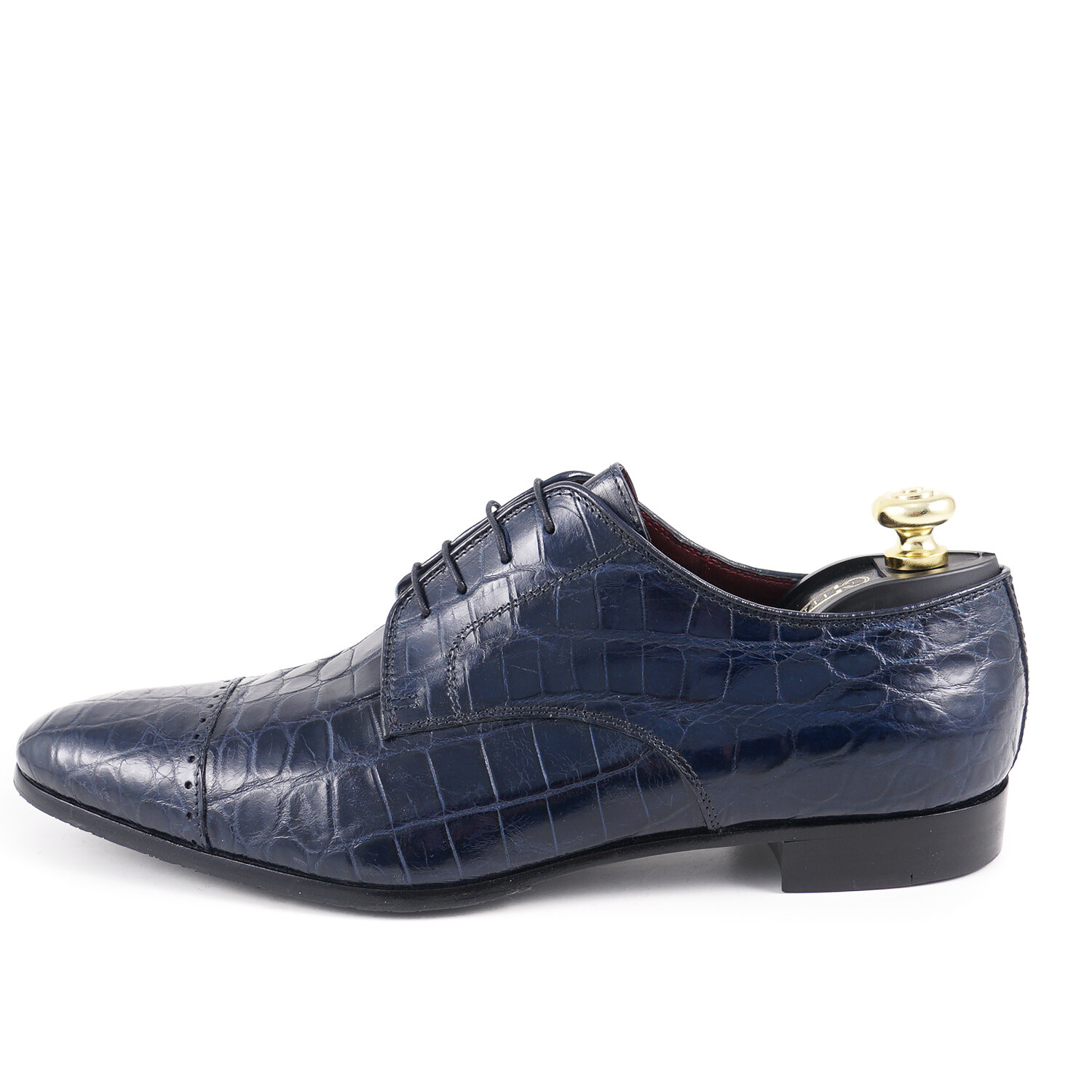 Zilli Navy Blue Genuine Full Alligator Leather Derby US 13 (Eu 46 ...