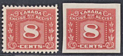 Canada 8c Excise Stamps, FX70, FX102, VF MNH/unused, catalogue - $260 ...