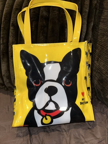 Marc Tetro Tote Yellow Boston Terrier NWT Lunch Tote | eBay
