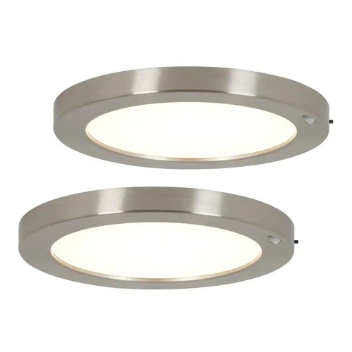 ARTIKA Lumo 8 in. 1-Light Nickel Modern LED Flush Mount Ceiling Light 2-Pack | eBay