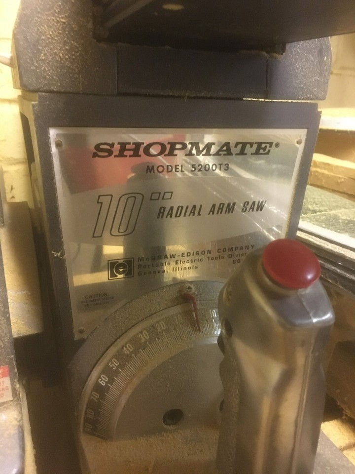 SHOPMATE 10" RADIAL ARM SAW + PURPOSE BUILT BENCH | eBay UK