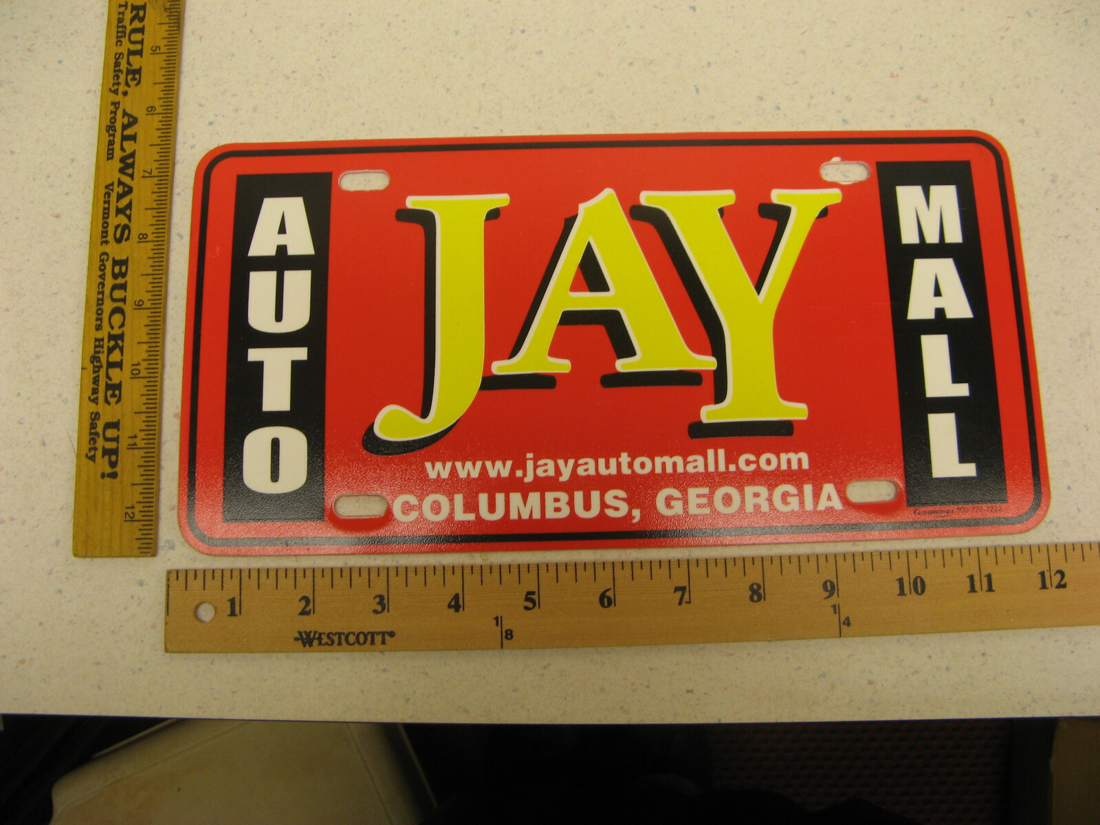 JAY AUTO MALL COLUMBUS GEORGIA GA PLASTIC DEALER BOOSTER LICENSE PLATE ...