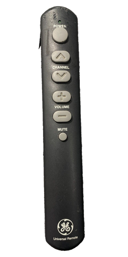 1 GE Slim Universal Remote Black GEU101 Takes 2 AAA Batteries (not ...