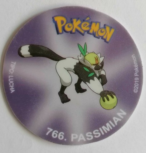 TAZO POKEMON DKV #766 PASSIMAN 2019 Sun and Moon PERU South America ...