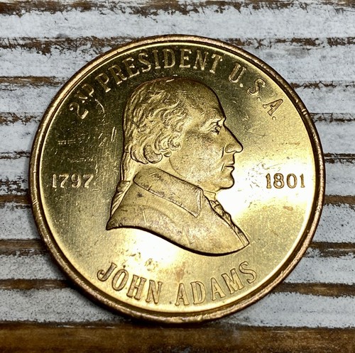 2nd President John Adams 1797-1801 Commemorative Token 28mm | eBay